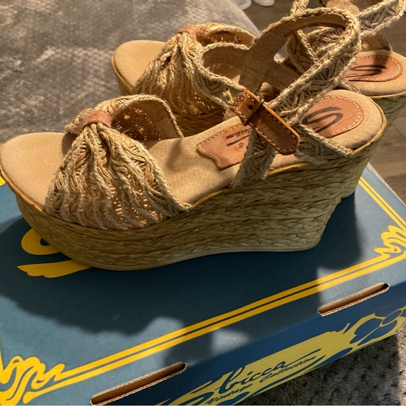 Sbicca | Shoes | Sbicca Vintage Wedge Nib Color Natural 45 In Heel ...
